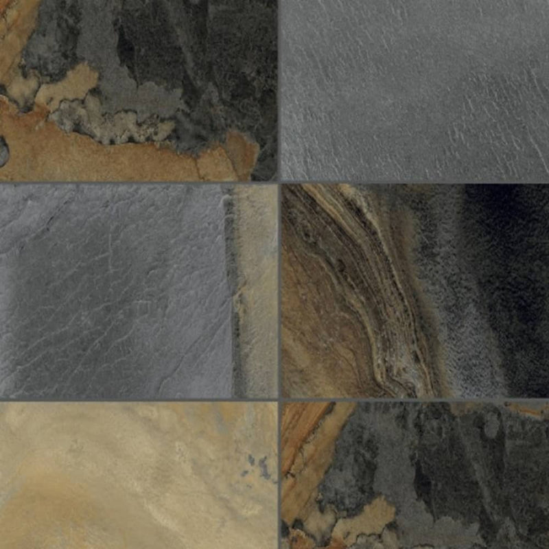 Surface Art Yellowstone Slate Porcelain Tile Floor Polychrome Made in Italy
