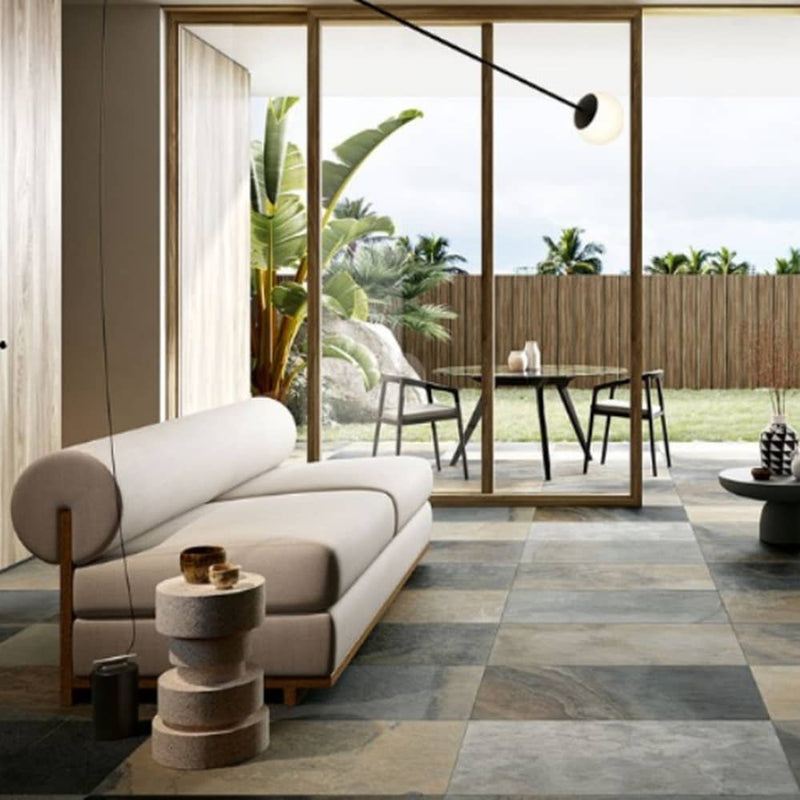 Surface Art Yellowstone Slate Porcelain Tile Floor Polychrome Made in Italy